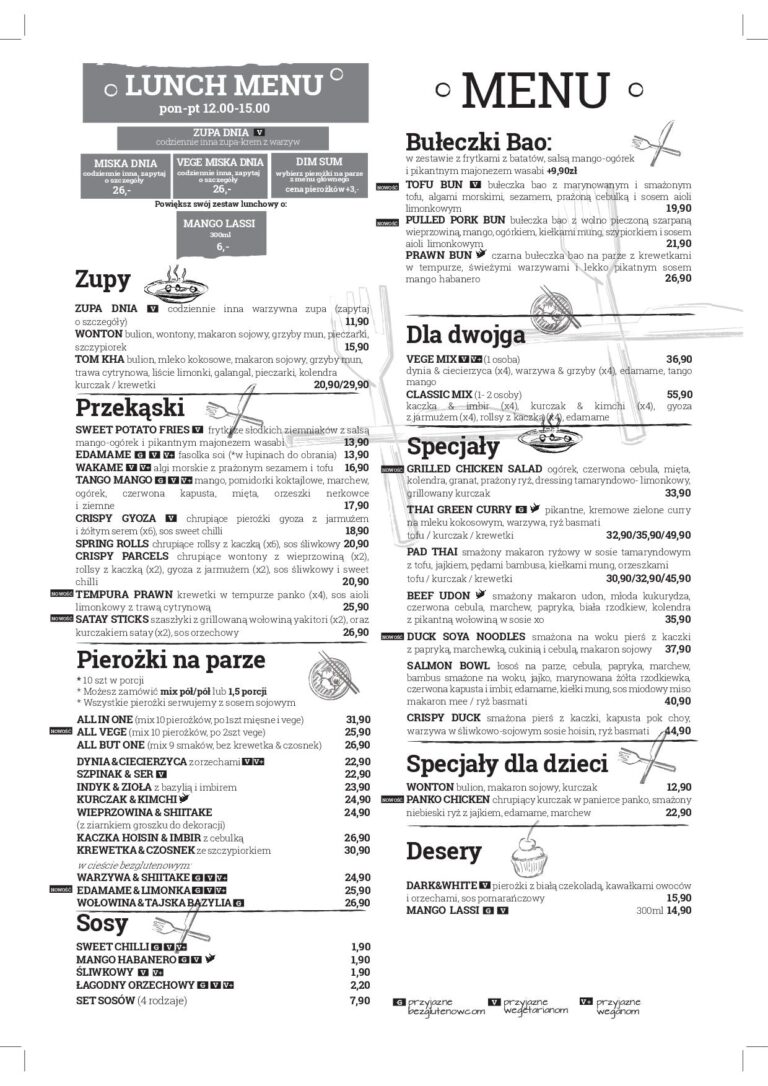 Menu Nowowiejska ⋆ Restauracja Pełną Parą